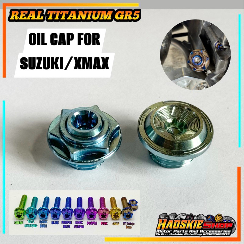 REAL TITANIUM GR5 ENGINE OIL CAP FOR SUZUKI & XMAX | Shopee Philippines