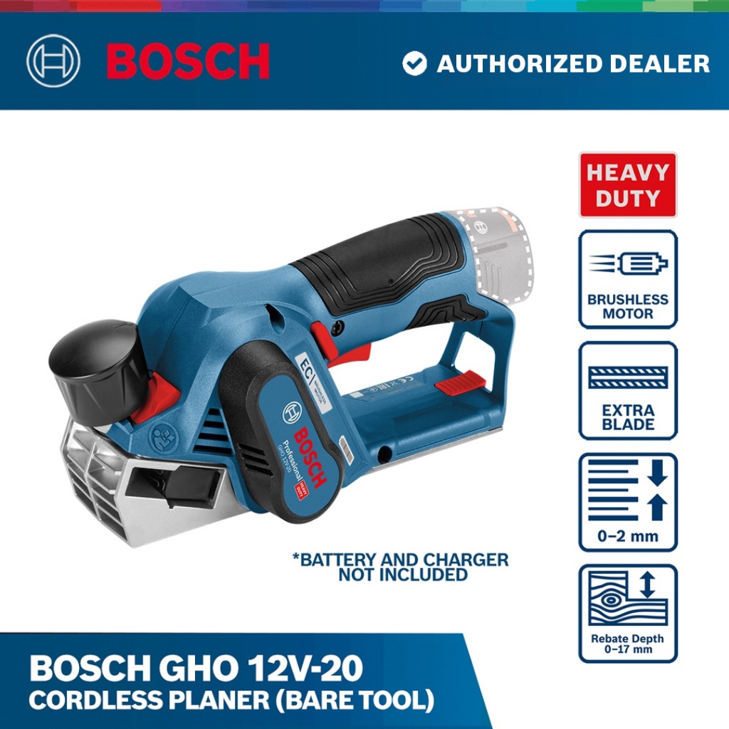 Bosch GHO 12V-20 Professional Cordless Planer (Bare tool) - Power Tool ...