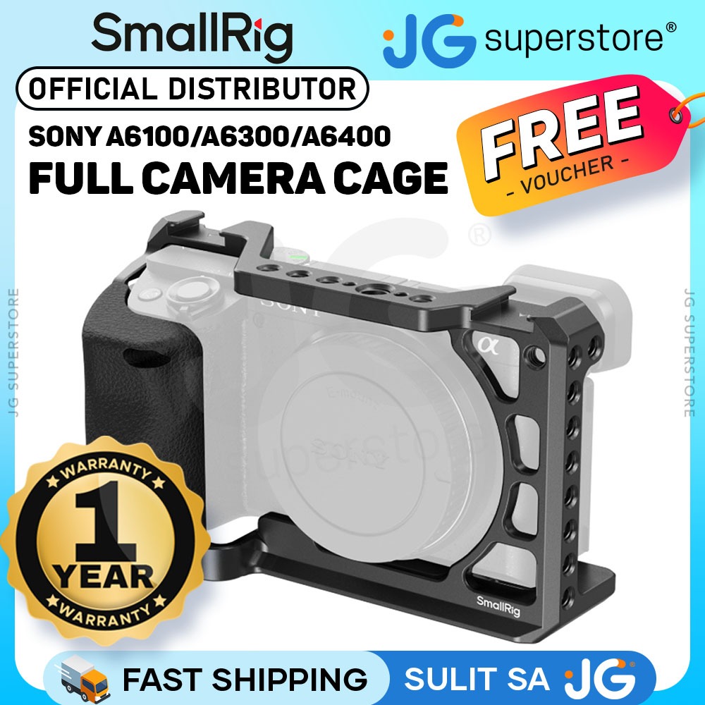SmallRig Camera Cage for Sony a6100, a6300 & a6400 with Silicone Handle ...