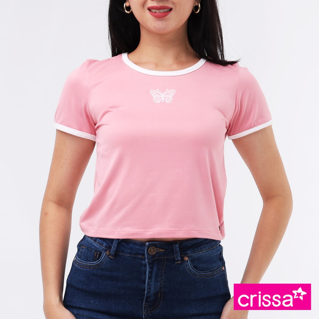 Crissa Cotton Spandex Plain Knits Short Sleeves Blouse CSTT15-0005 ...