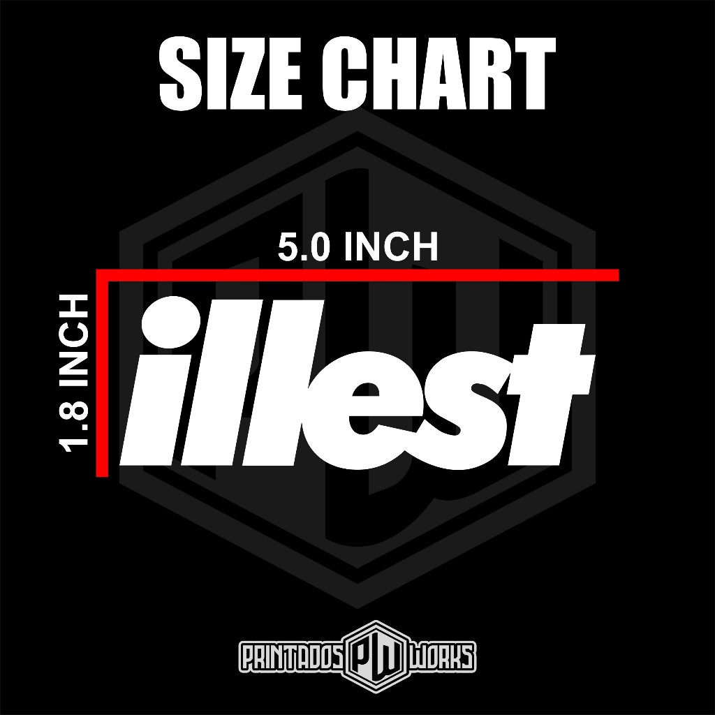 ORIGINAL ILLEST 5 decal sticker cutout for car , motorcycle and more ...