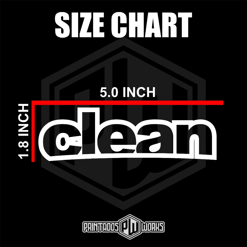 ORIGINAL CLEAN decal sticker cutout for car , motorcycle and more ...