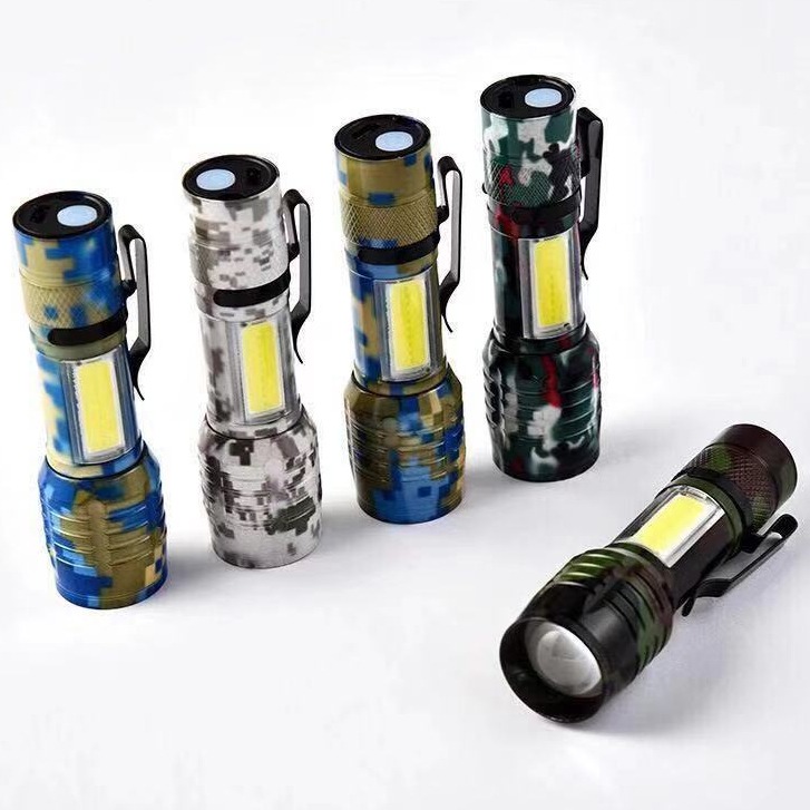 LED Flashlight Small Torch Zoom Mini Flashlight Rechargeable Waterproof ...