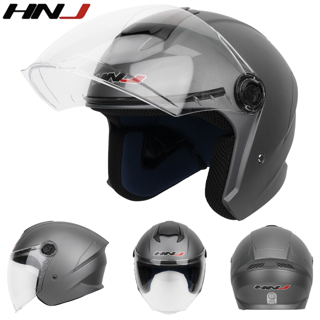 HNJ A4-005-A Half Face Helmet For Motorcycle Man And Women Couple ...