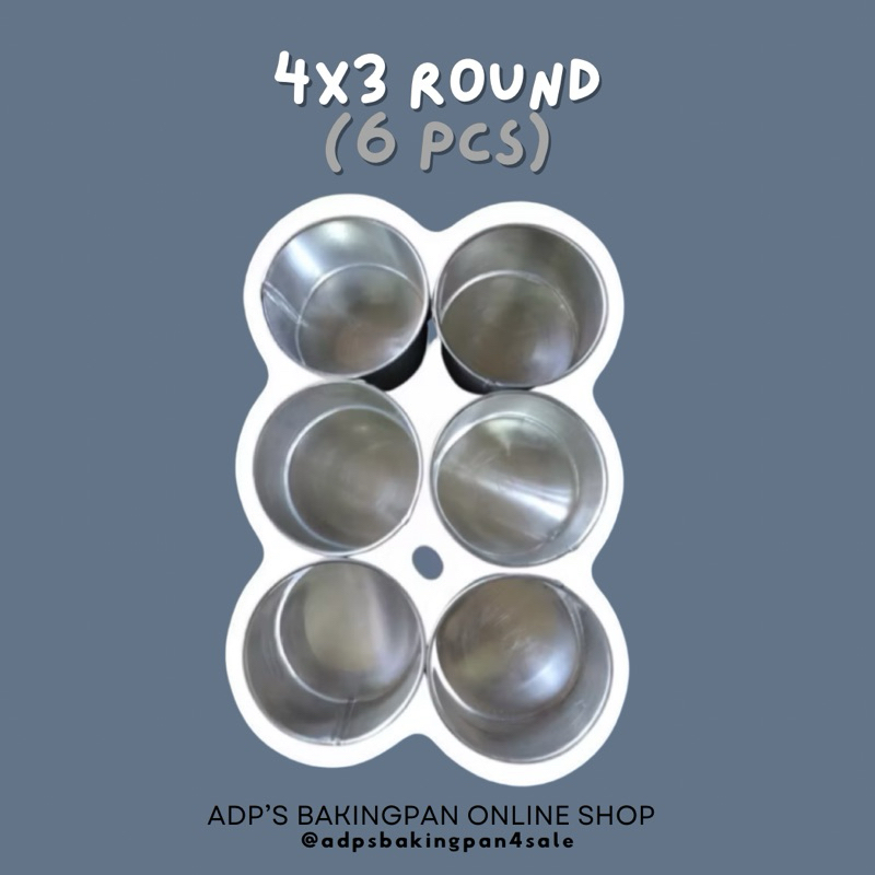 4x3 BENTO PAN (6pcs)/BENTO CAKE MOLDER/ROUND CAKE MOLDER | Shopee ...
