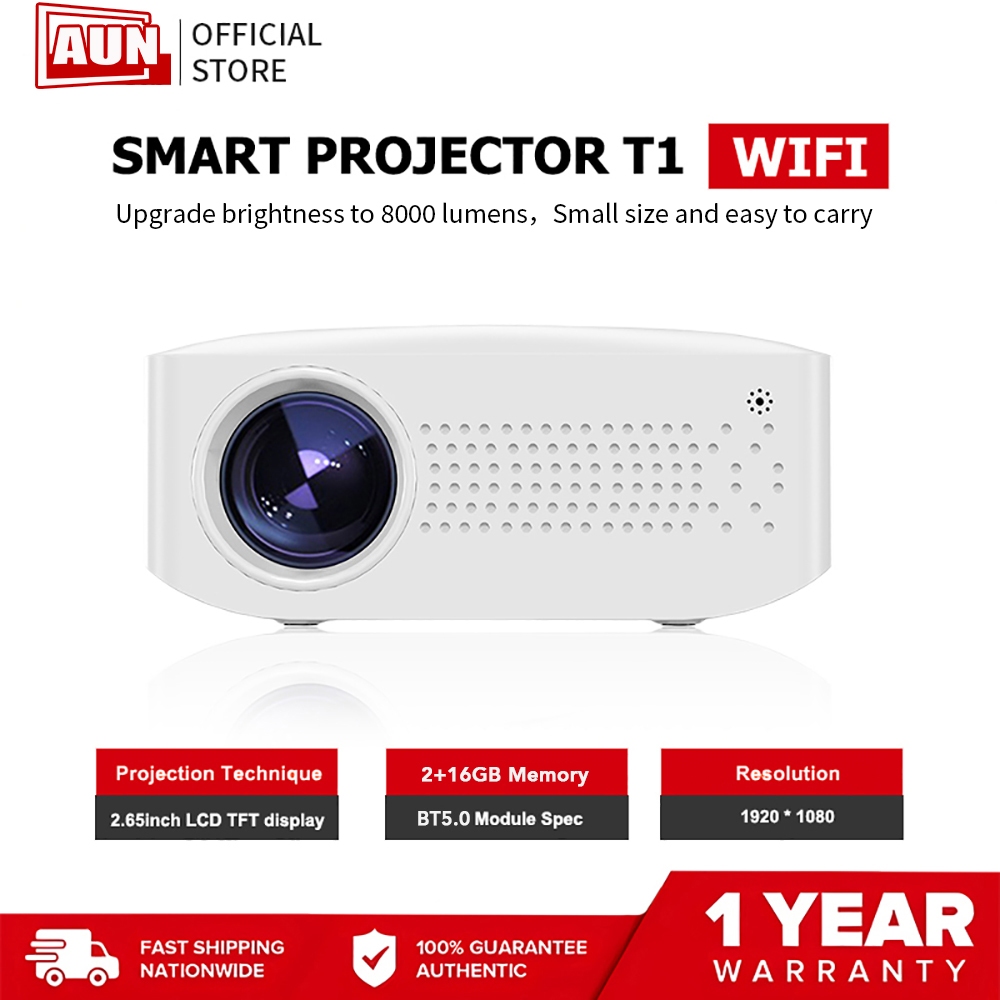 8000 lumen 4K Android mini projector for phone and laptop portable ...