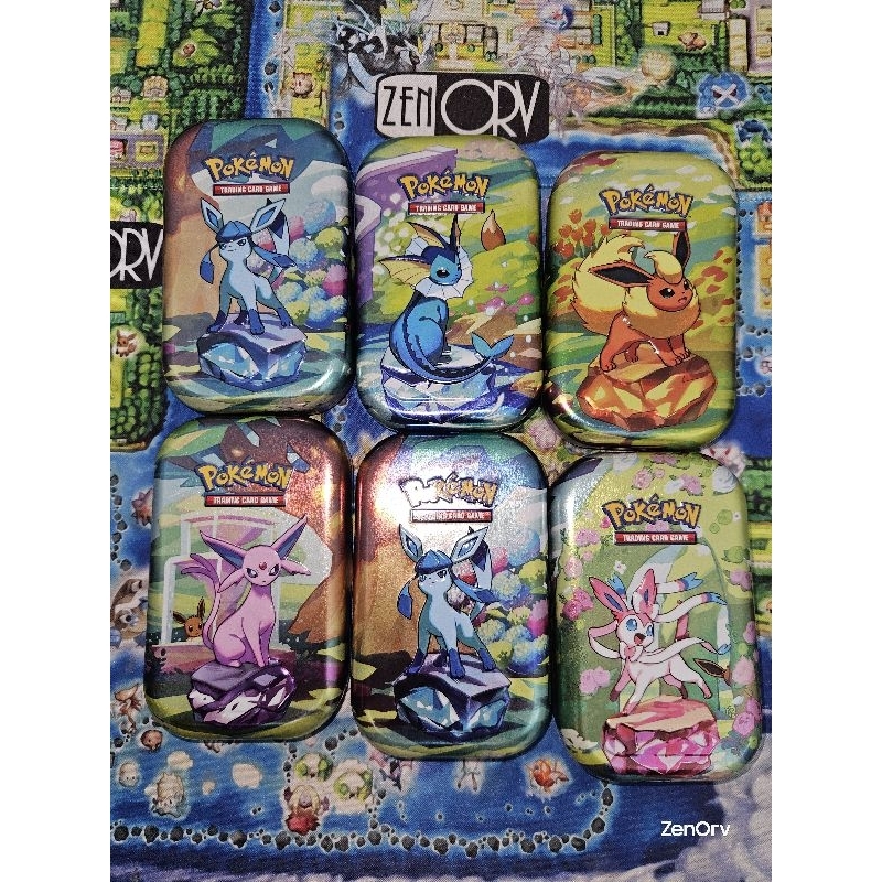 Pokemon Prismatic Evolutions Tin TCG Tins Pokemon Card Empty Used ...