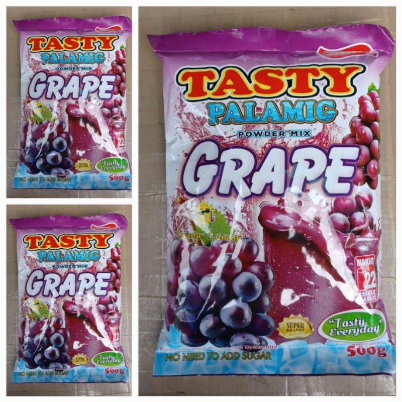 TASTY PALAMIG POWDER MIX | GRAPE FLAVOR | 1/2 KILO | Shopee Philippines