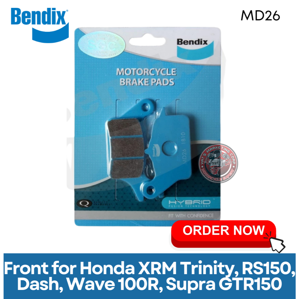 endix Motorcycle Brake Pads Front for Honda XRM Trinity, RS150, Dash ...