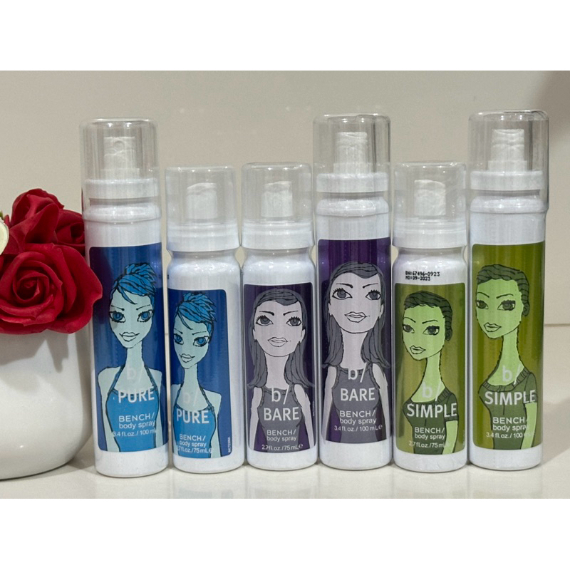 BENCH/ Body Spray in Pure / Simple / Bare | Shopee Philippines