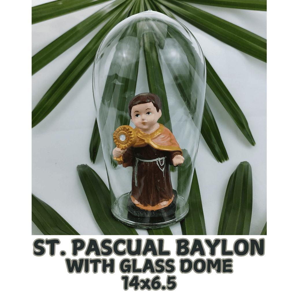 Chibi St. Pascual Baylon Religious Mini Statues with Glass Dome ...