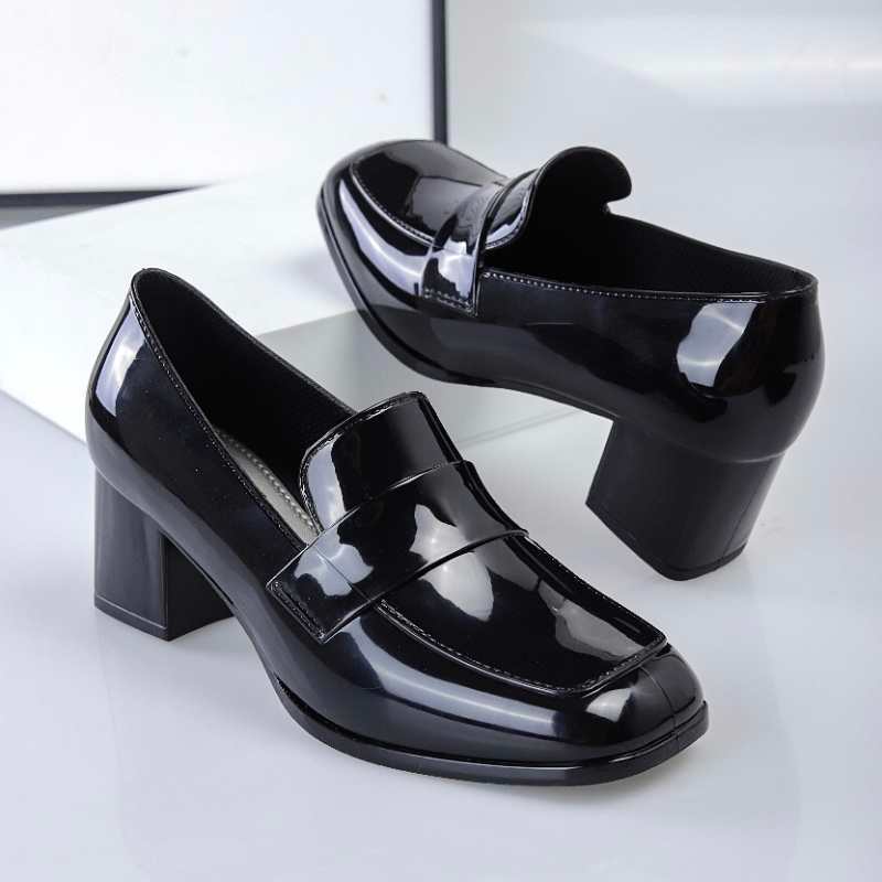 Shuta High Quality Fashion New Glossy Design Black Student Shoes Women ...