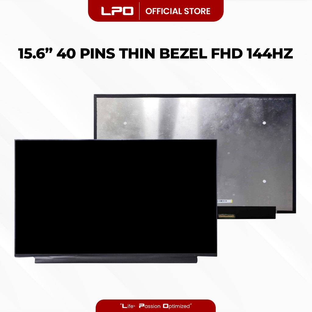 LPO Laptop LCD Screen 15.6 Inches 40 Pins 144Hz FHD 1920 X 1080 Thin ...