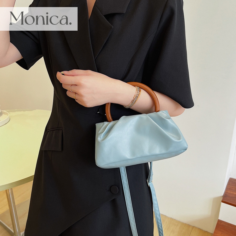 【Monica】Women Casual Basic Shoulder Bag Small Handbag For Lady Simple ...