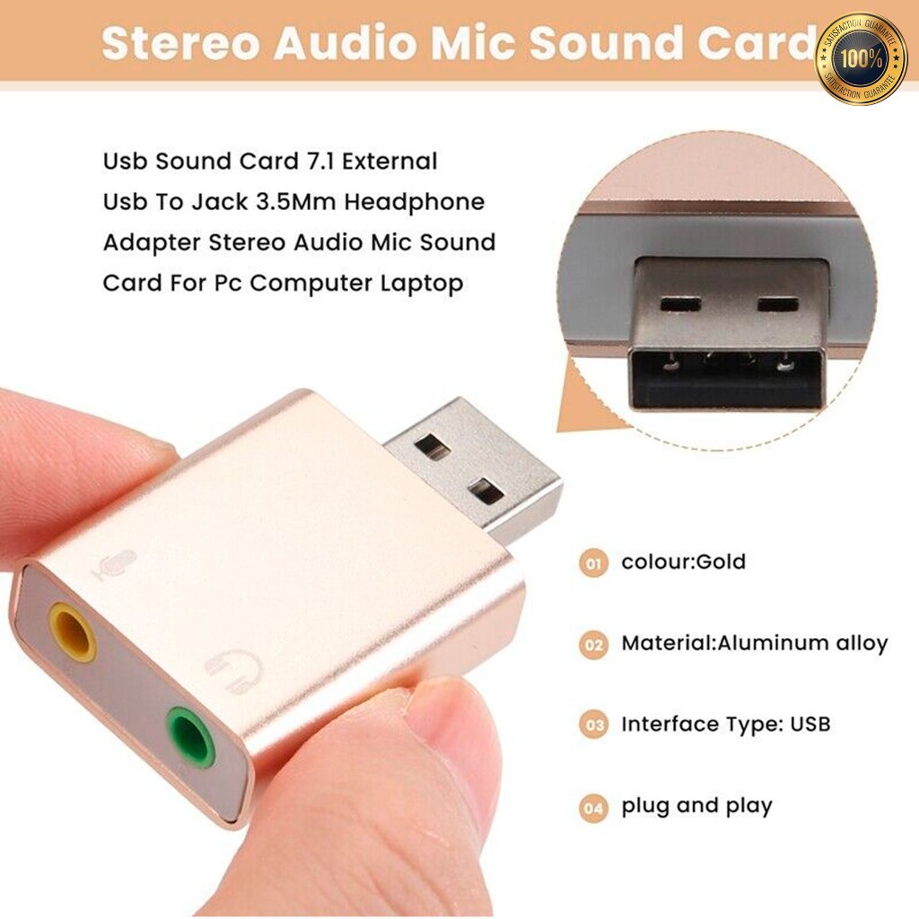 Lifeshop USB aluminum alloy USB sound card computer external sound card ...