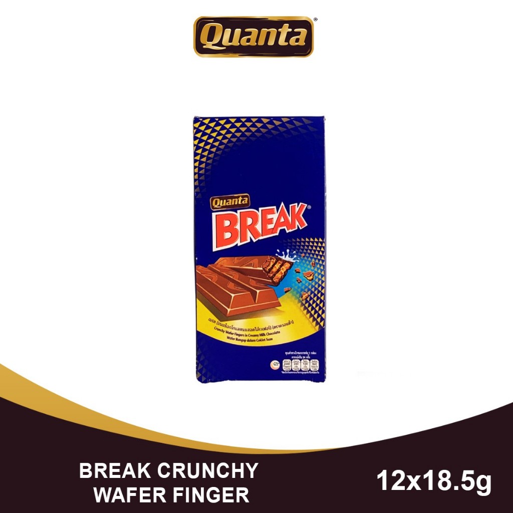 Quanta Break Crunchy Wafer 3-Fingers in Creamy Milk Chocolate 24x18.5g ...