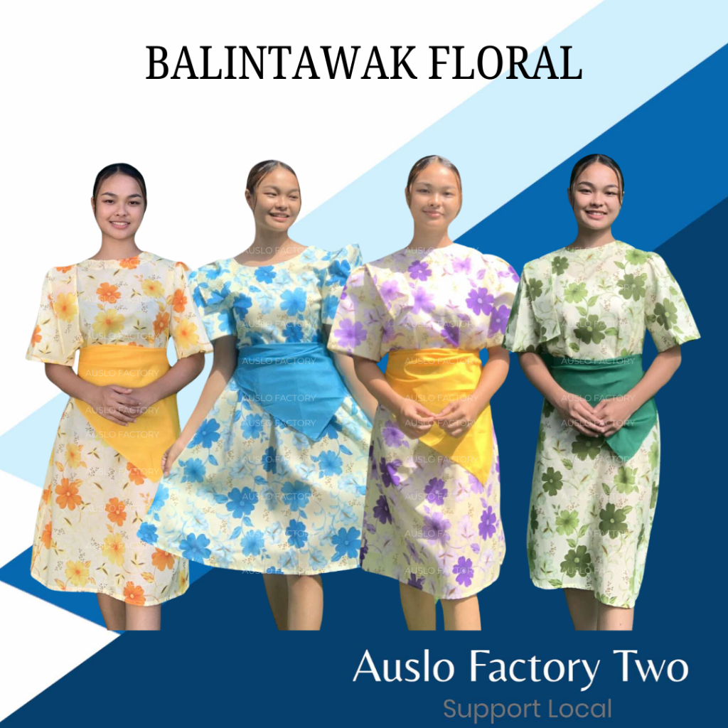 New Filipiniana Balintawak Floral For Buwan Wika Kids To Adult | Shopee ...