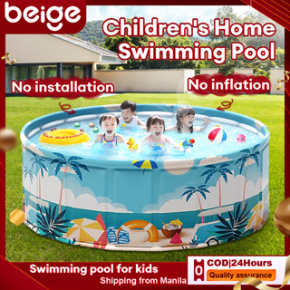 Beige Swimming Pool For Kids Non Inflatable Circle Swimming Pool No ...