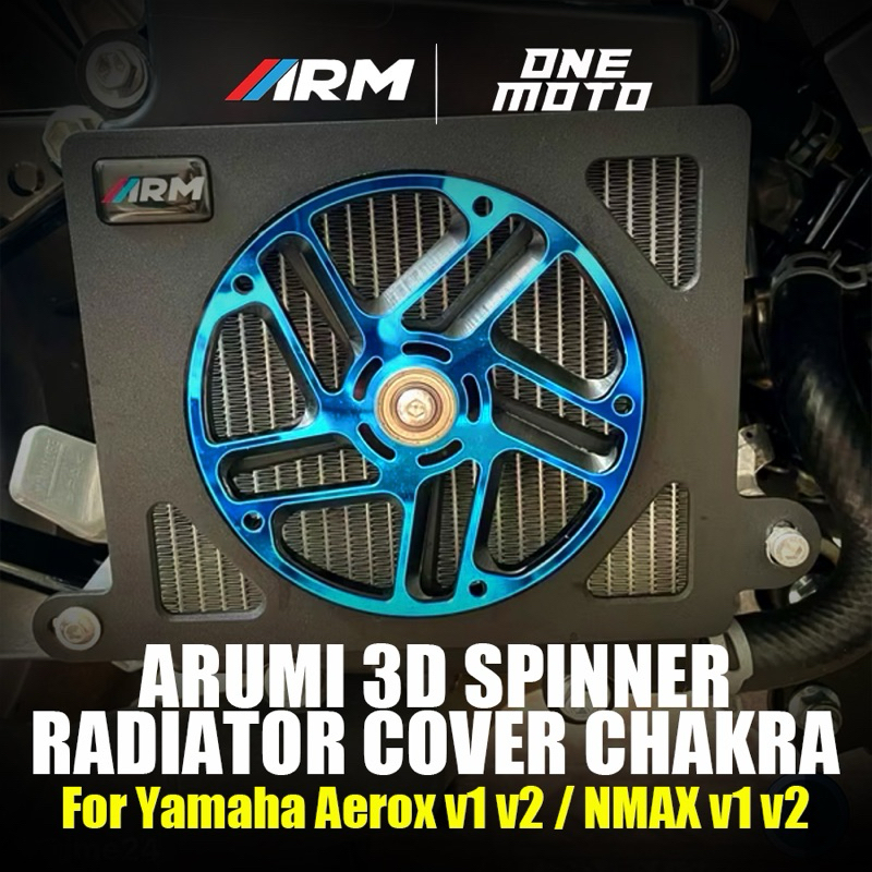ARM 3D RADIATOR COVER Chakra Type Spinner (For Yamaha Aerox v1,v2/ Nmax ...