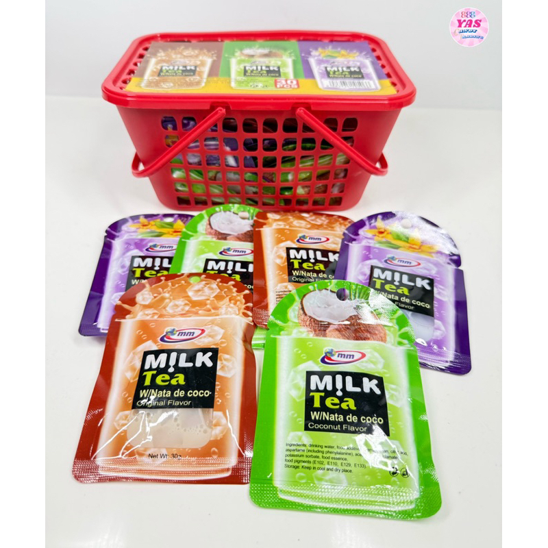 30pcs MILKTEA WITH NATA DE COCO BUCKET /loot bag fillers / paninda ...