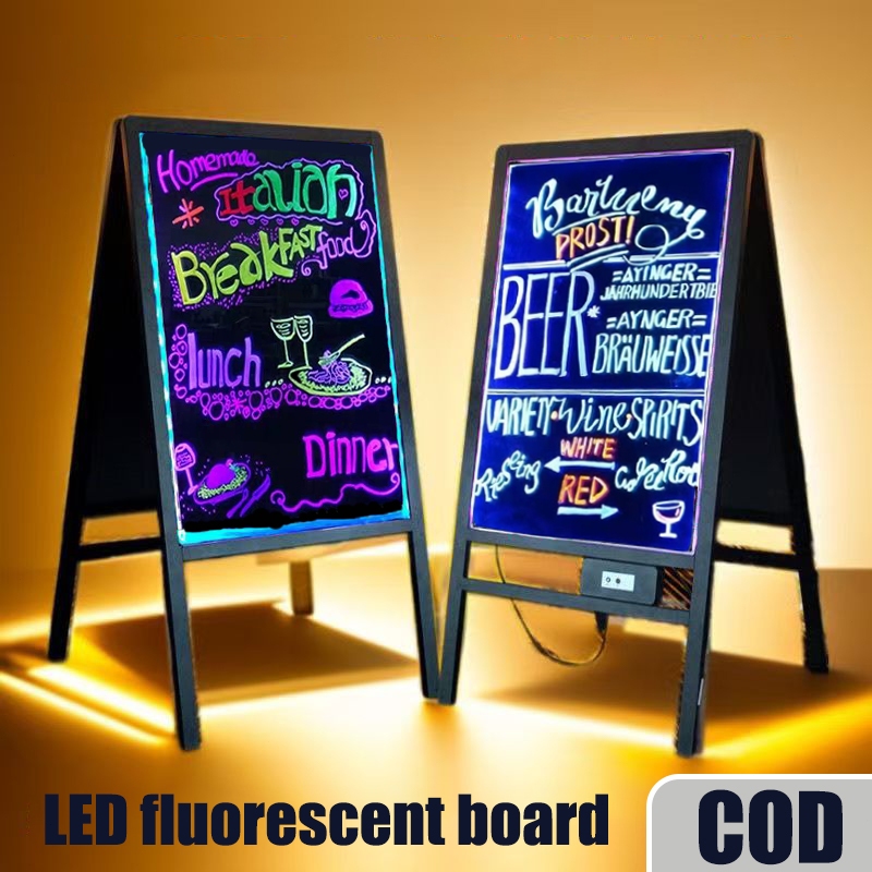 LED Neon Light Writing Board with stand Drawing Board LED Board LED ...