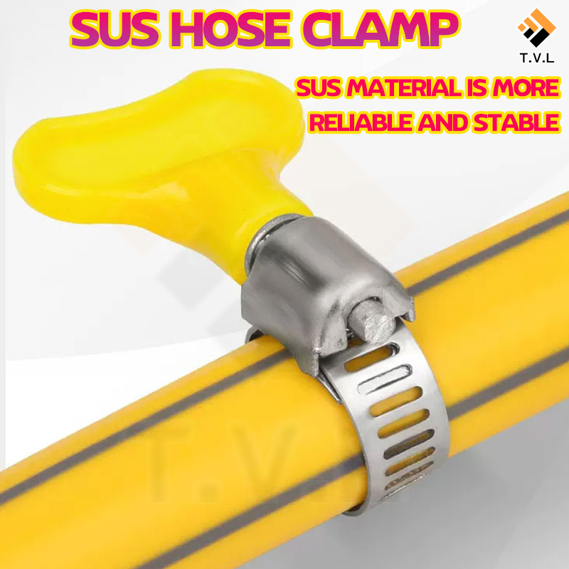 TVL Stainless Hose Clamp Line Pipe Clip Sealing Powerful Pipe Clip ...