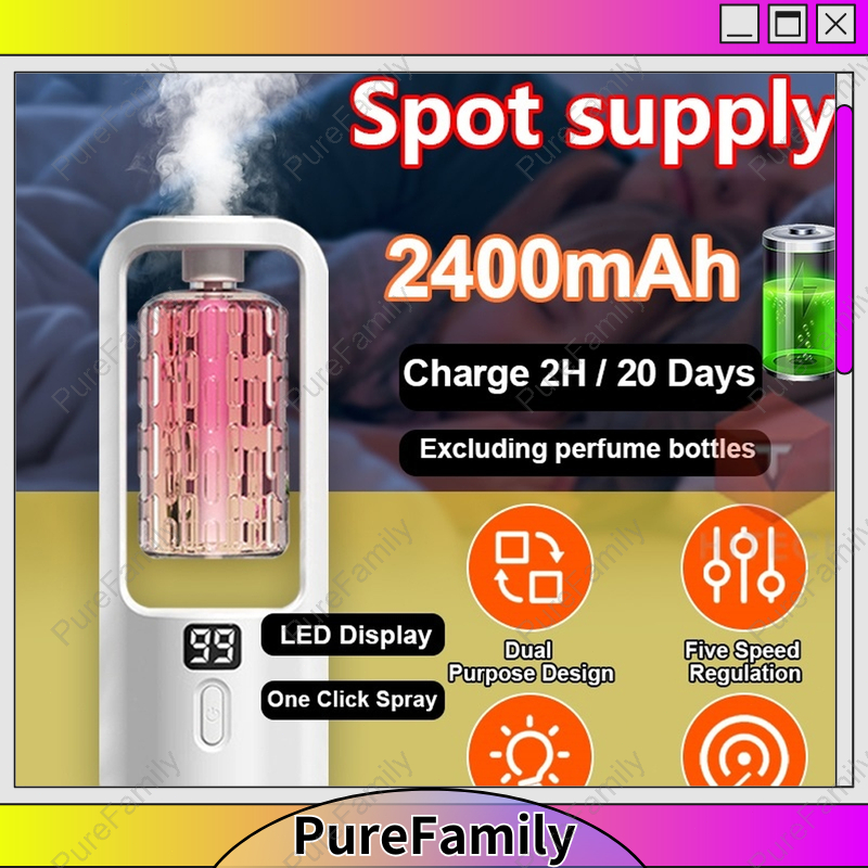 PureFamily Digital display ultrasonic humidifier with air purifier and ...