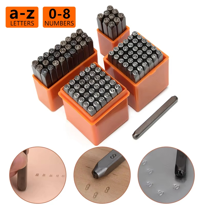 4mm Alphabet Stamp Set Number & Letter Stamping Punch Kit Steel Die ...