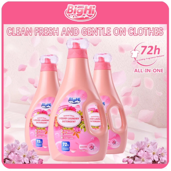 BigHi Liquid Laundry Detergent 2Kg All In One Laundry Detergent Fabric Softener Scent Booster ...