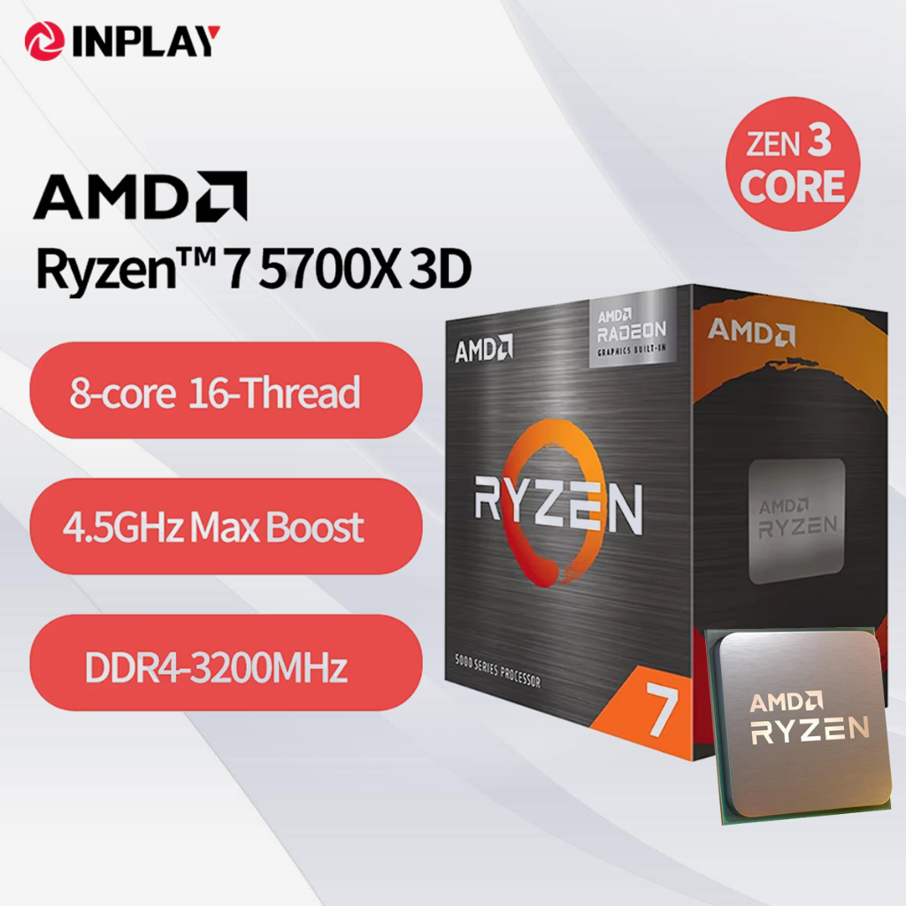 AMD RYZEN 7 5700X3D / 5700X Desktop Processor 3.4 GHz L3=96M Socket AM4 CPU Processor | Shopee ...