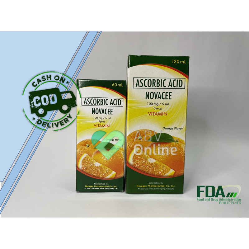 Ascorbic Acid NOVACEE 60ml / 120ml syrup vitamin C | Shopee Philippines