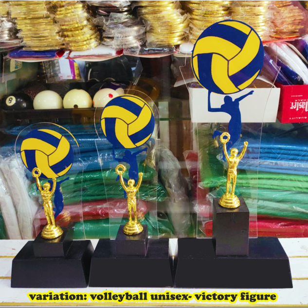 VOLLEYBALL ACRYLIC SET OF TROPHIES/QUALITY TROPHIES,WOODEN BASE,DI ...