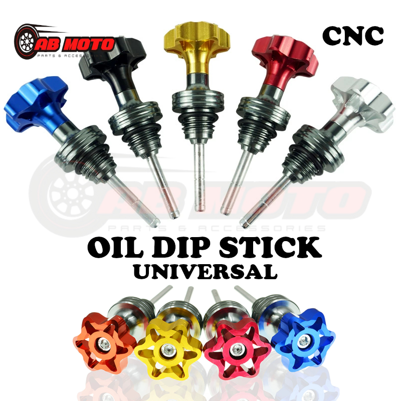 ABmoto Motorcycle Oil Dip Stick Filter Cover Heavy Duty Alloy CNC Oil ...