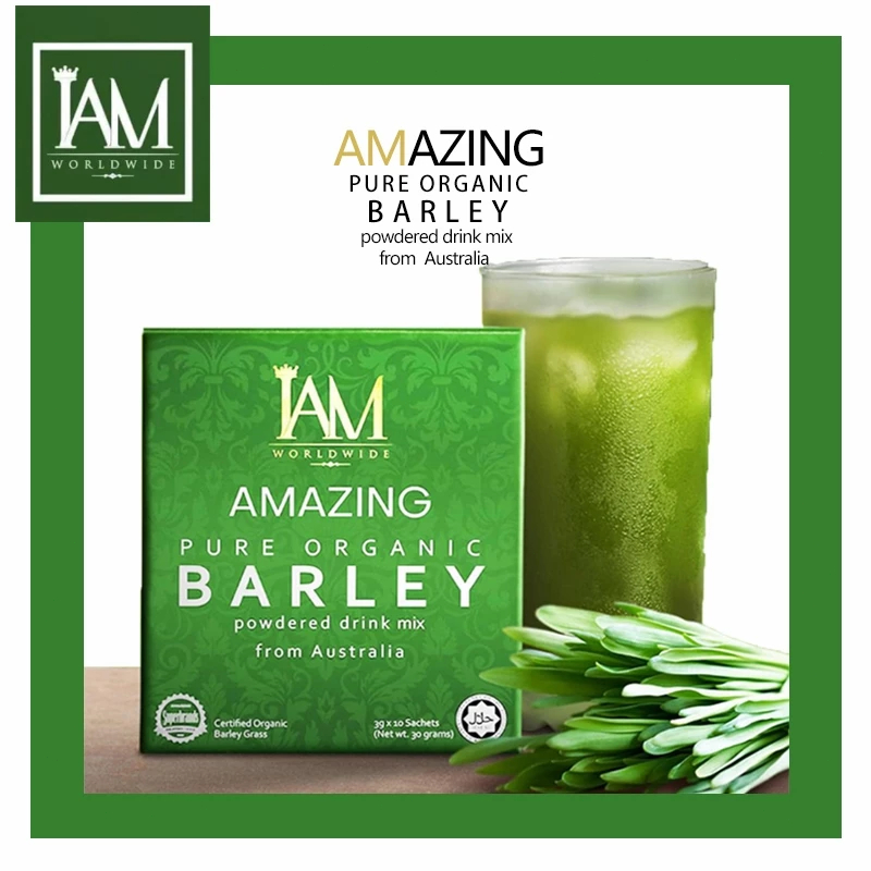NEW PACKAGING IAM WORLDWIDE Amazing Pure Organic BARLEY Powder, Certified Organic, Pesticide ...