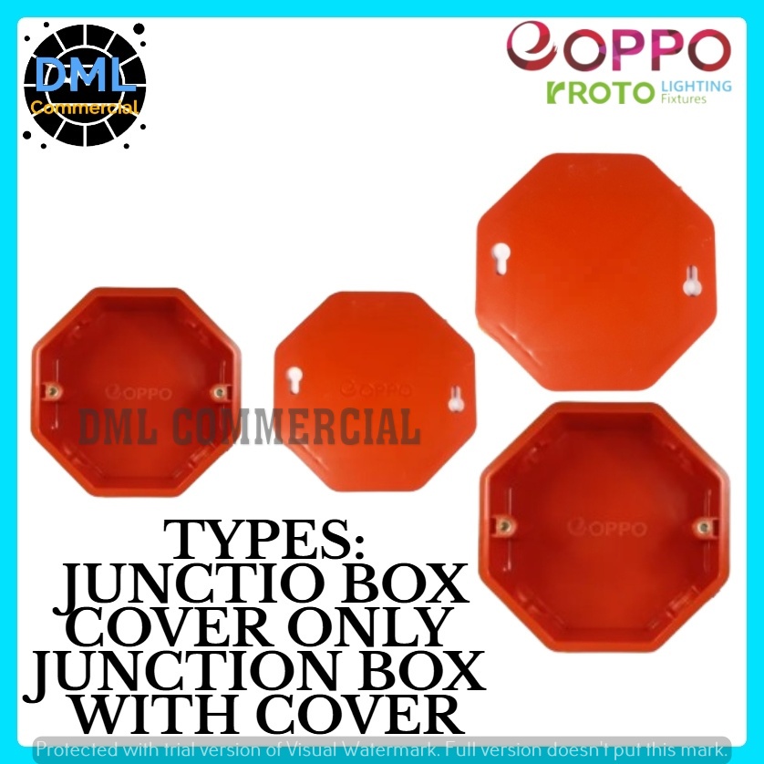 (DML-O-WJU-001/O-WJC-0003) 1 PCS PVC JUNCTION BOX & JUNCTION COVER | Shopee Philippines