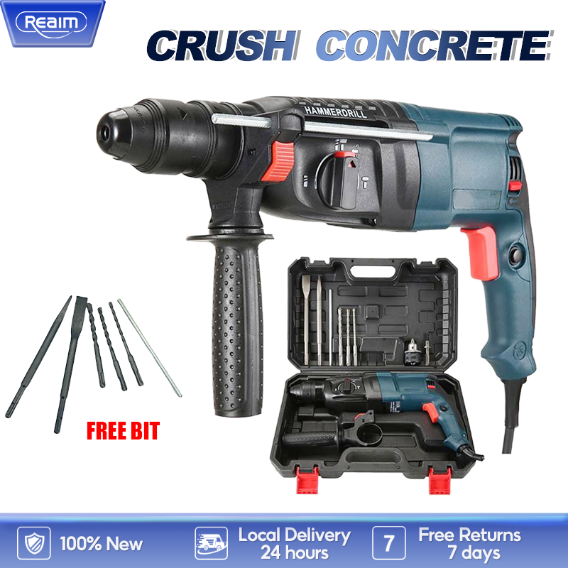 REAIM Rotary Hammer Drill Heavy Duty Electric Impact Drill Jack Hammer ...