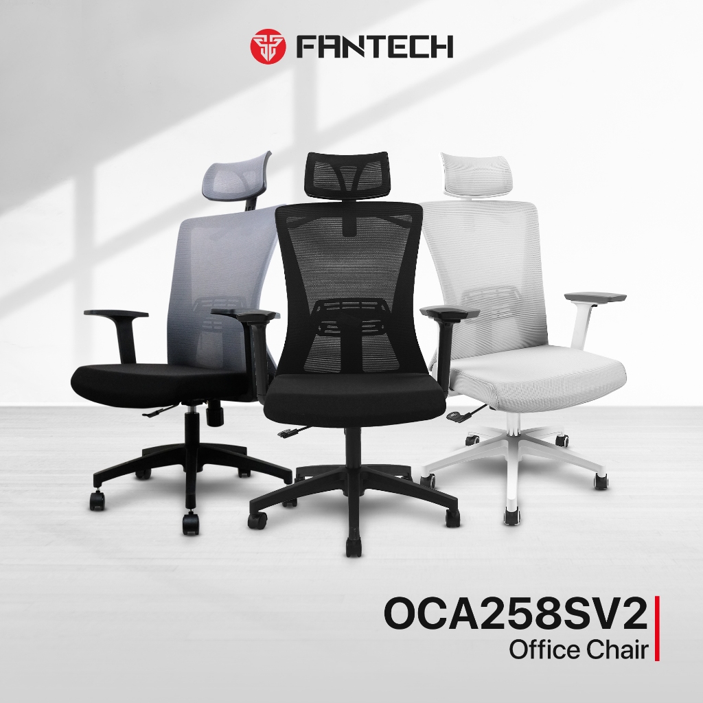 Fantech OCA258S V2 Office Chair Adjustable Headrest & Armrest ...