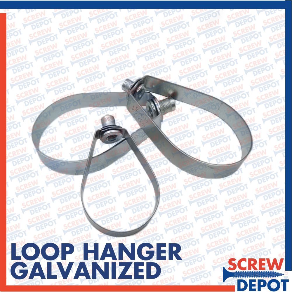 1PC GI Loop Hanger 1/2" to 4" or Galvanized Pipe Hanger Screw Depot ...
