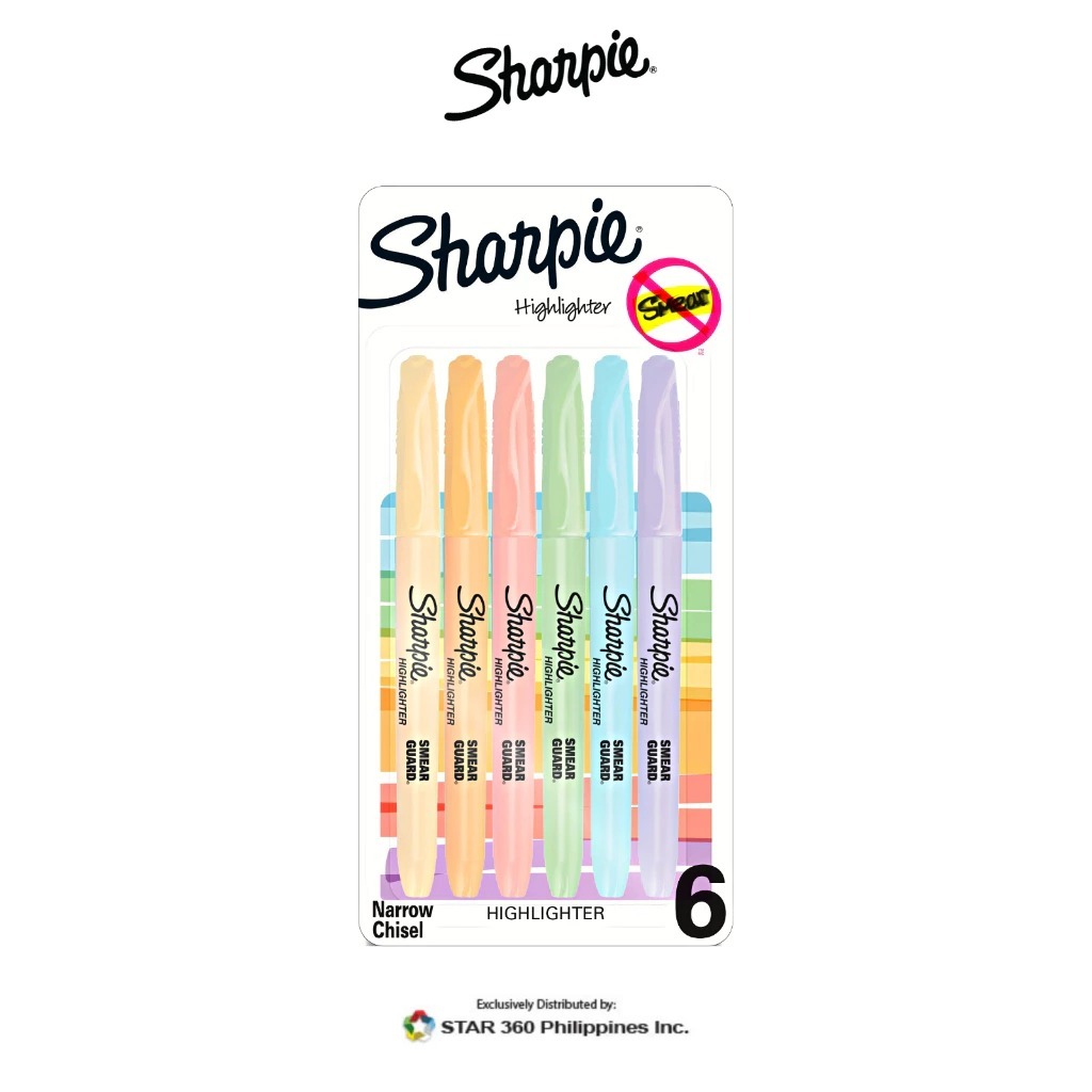 [SOLD PER SET] Sharpie Major Tank/ Pocket Accent Pastel Highlighter ...