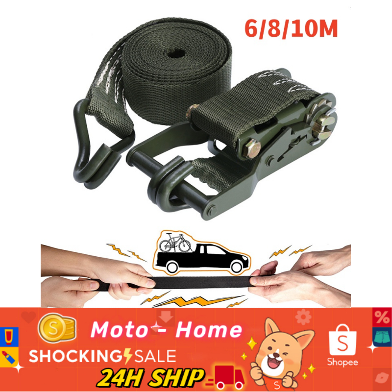 Heavy Duty 10m Ratchet Strap Tie Down Adjustable Tie-Down Ratchet Cargo Truck Straps Wire Hook ...