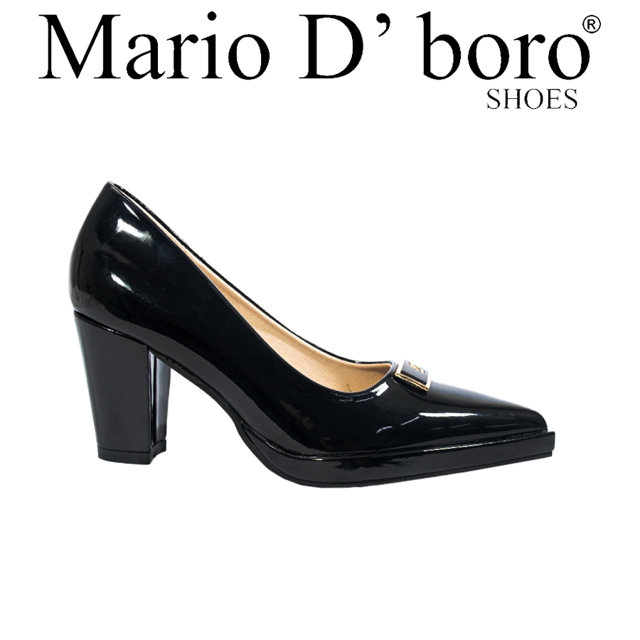 Mario D' Boro Women's Office Pumps LY 26844 Black/Bone C67 | Shopee ...