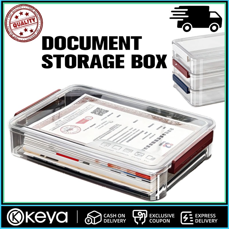 New Upgrade Hard Transparent Rectangular Plastic Storage File ...