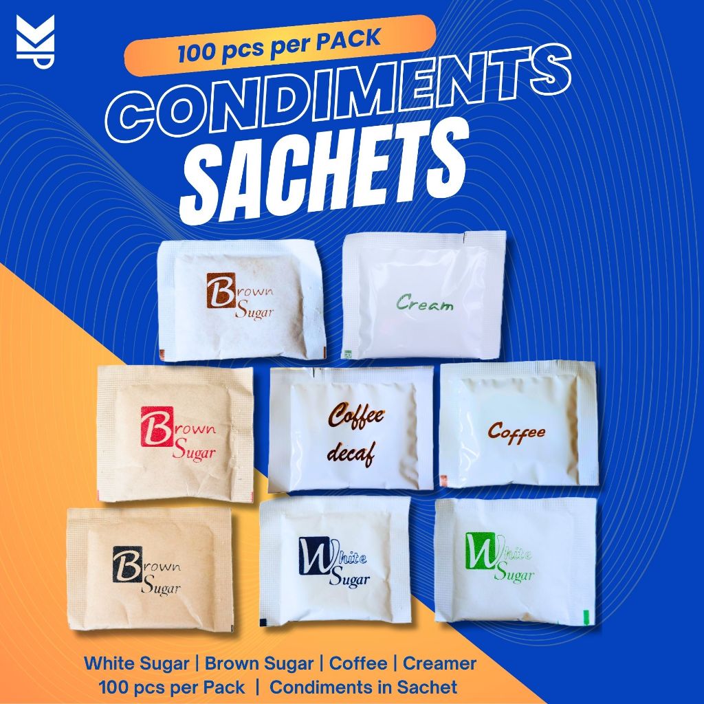 Condiments (SACHET Type) White, Brown Sugar, Creamer, Coffee | Shopee ...