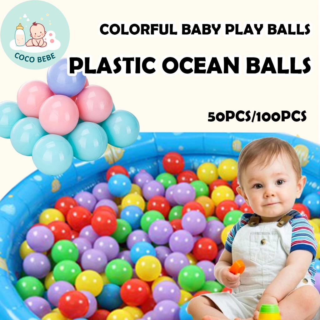 Plastic Ocean 6cm Balls Baby Play Balls Colorful Stress ball toys ...