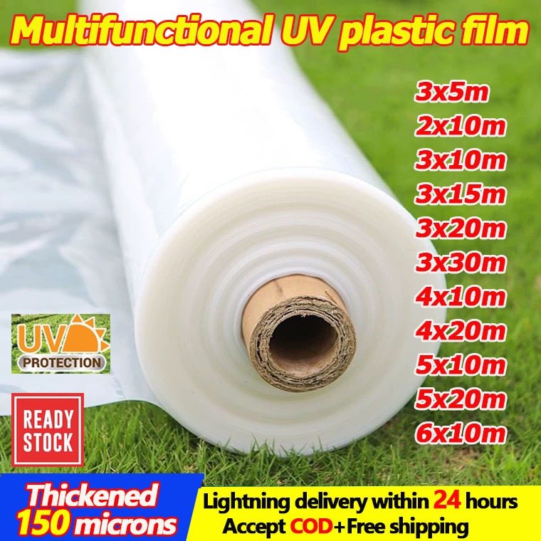 UV Plastic Sheet ( 150 Microns) Plastic Sheeting Clear Greenhouse Film ...