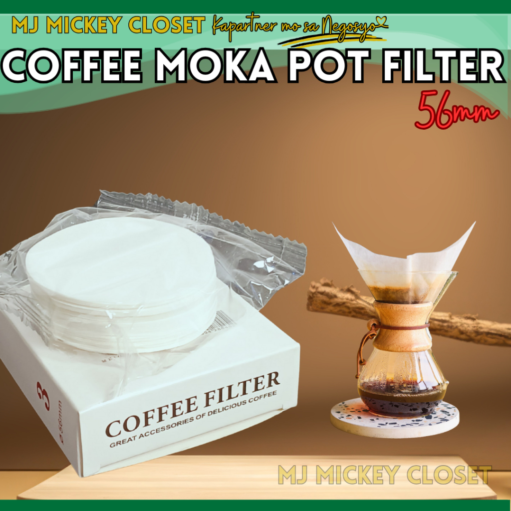 Round Coffee Moka Pot Paper Filter Espresso Tea Strainer 56mm | Shopee ...