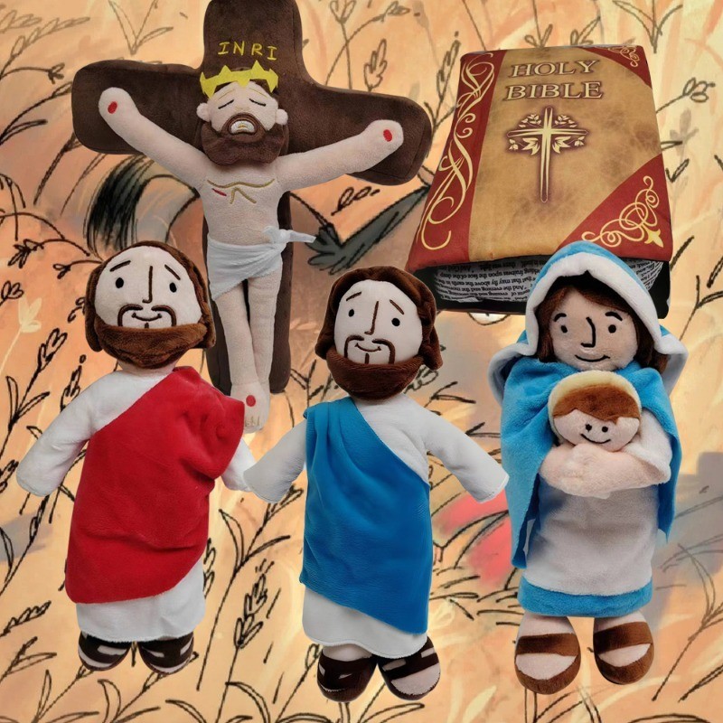 32cm Jesus plushie doll, Maria,Bible,cross, Christian children's gift ...