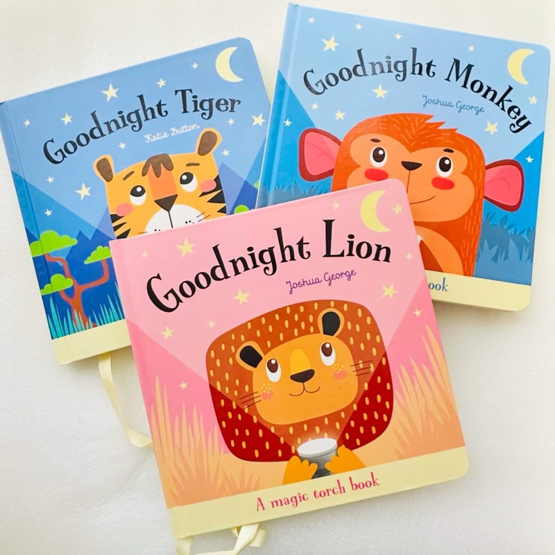 A Magic Torch Book: Goodnight Lion / Tiger / Monkey (Board Book ...