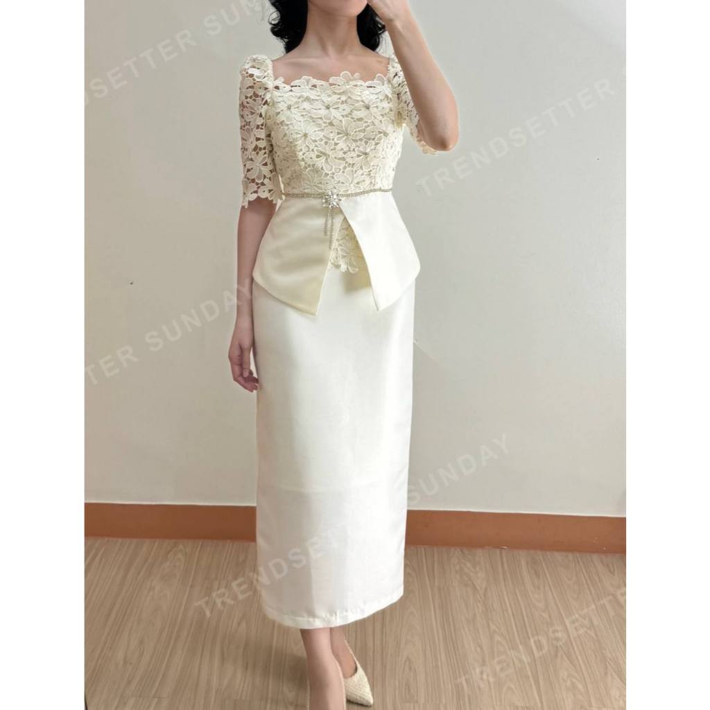 Modern Filipiniana Inspired Dress – Perfect for Graduation, Oath-Taking ...