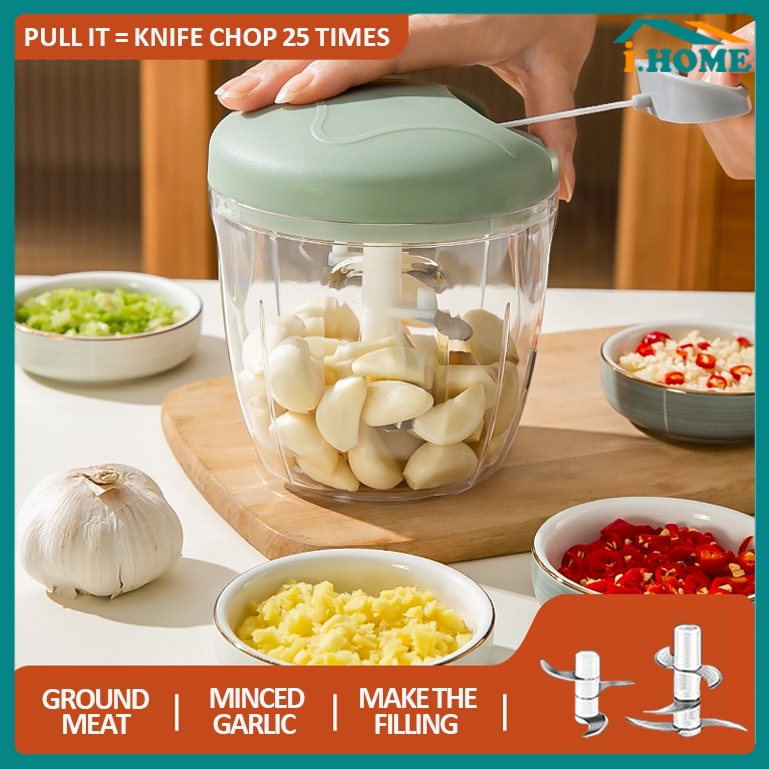 500ml 1000ml Hand Chopper Manual Rope Food Processor With Pounding ...